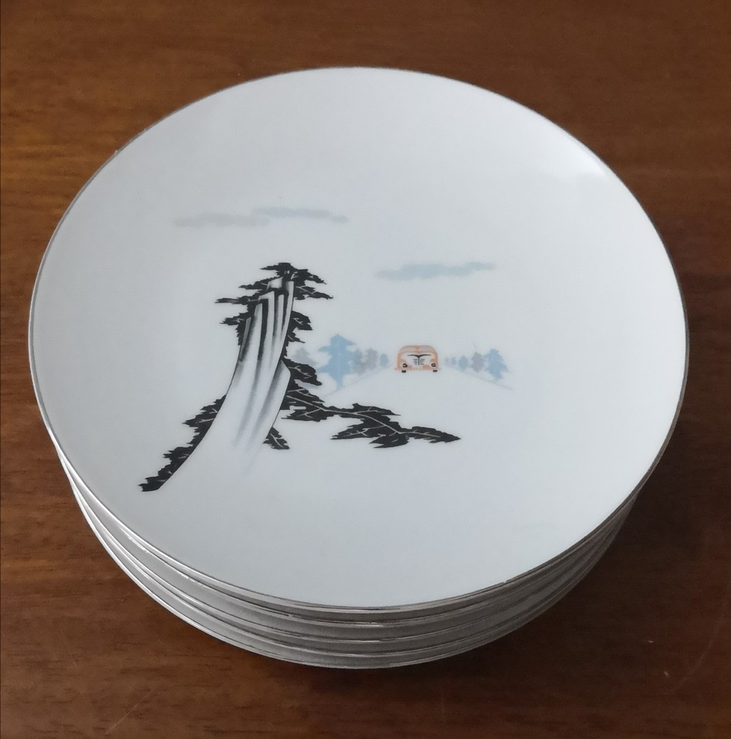 vintage oriental liling China hand painted plate 6, Furniture & Home ...