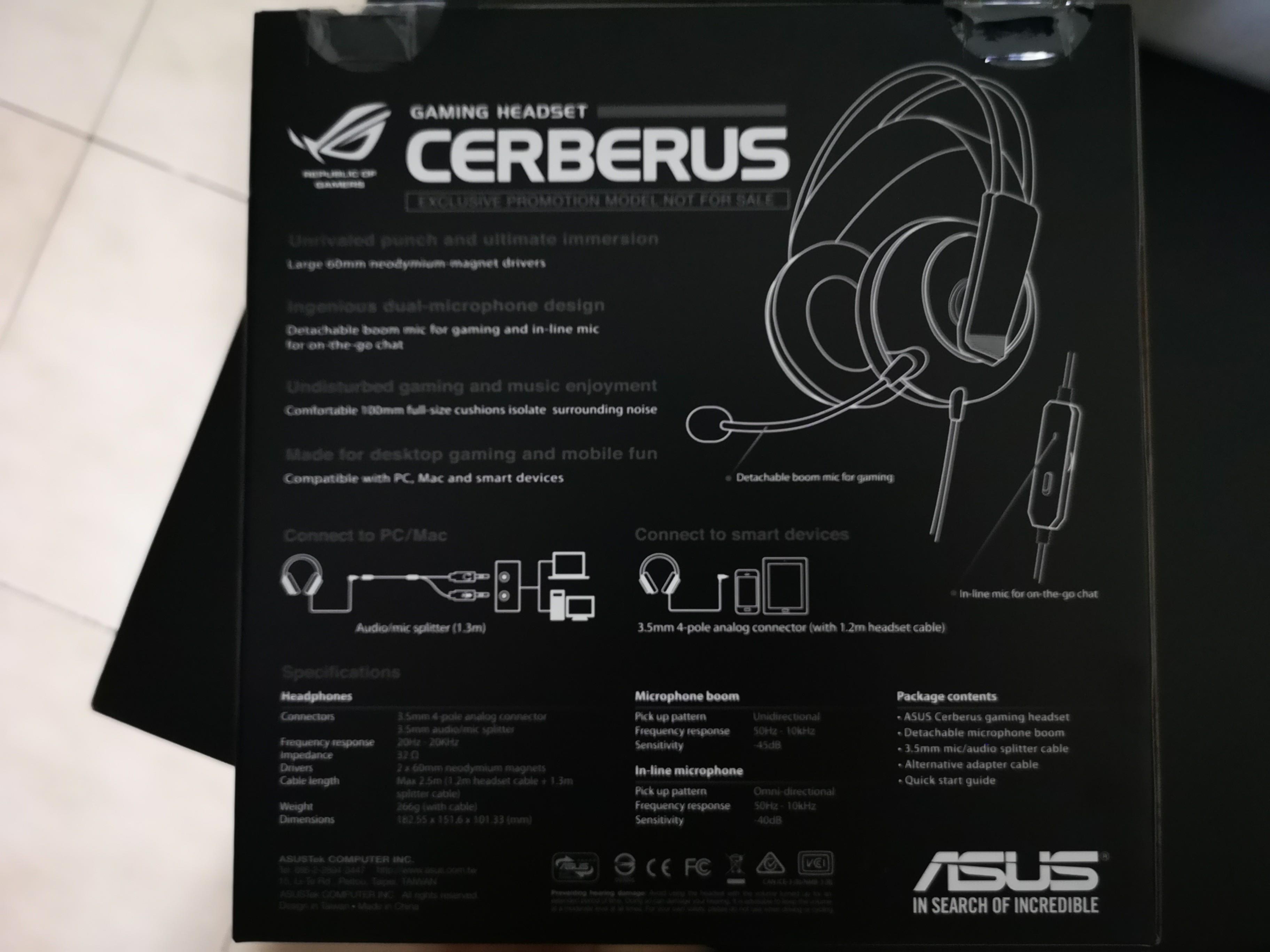 Asus ROG Cerberus Gaming Headset, Audio, Headphones & Headsets on Carousell