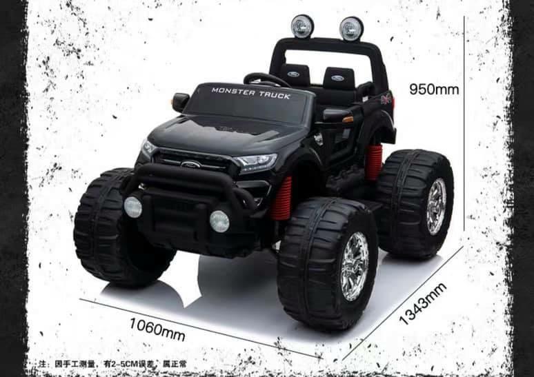 Ford ranger monster truck 4x4 raptor kiddie ride on ford ranger ...