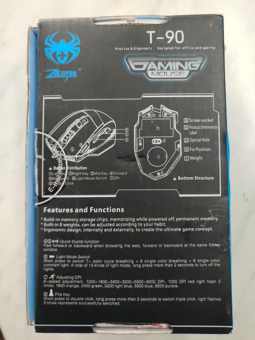 Gaming Mouse -Zelotes T90, Computers & Tech, Parts & Accessories, Mouse ...