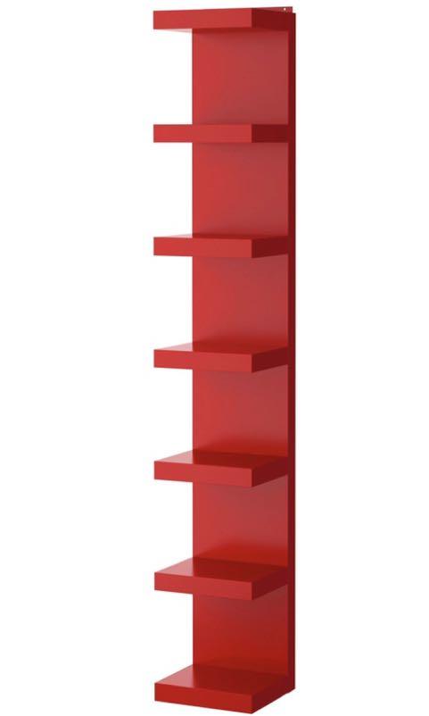 Ikea LACK wall shelf - Red, Furniture & Home Living, Furniture, Shelves ...