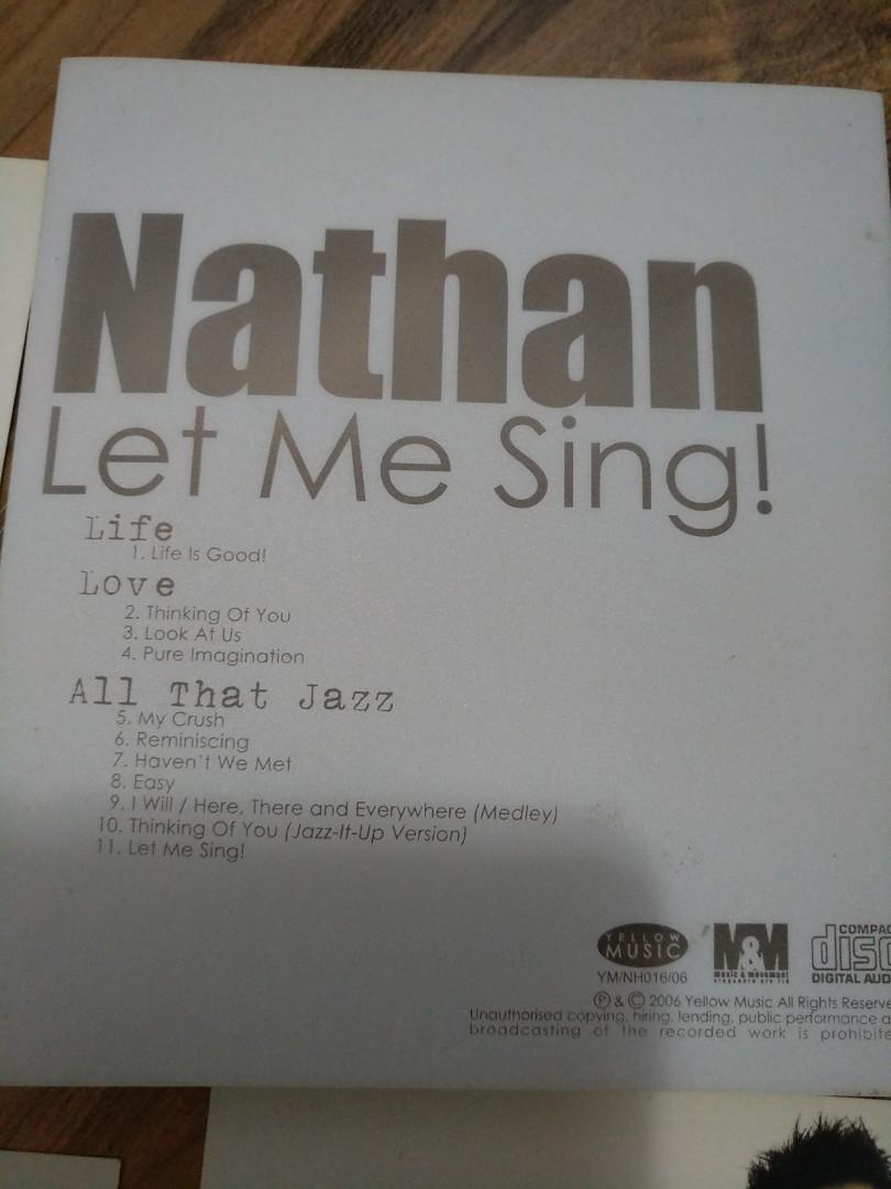 Nathan Hartono Let Me Sing! Music CD, Hobbies & Toys, Music & Media, CDs & DVDs on Carousell