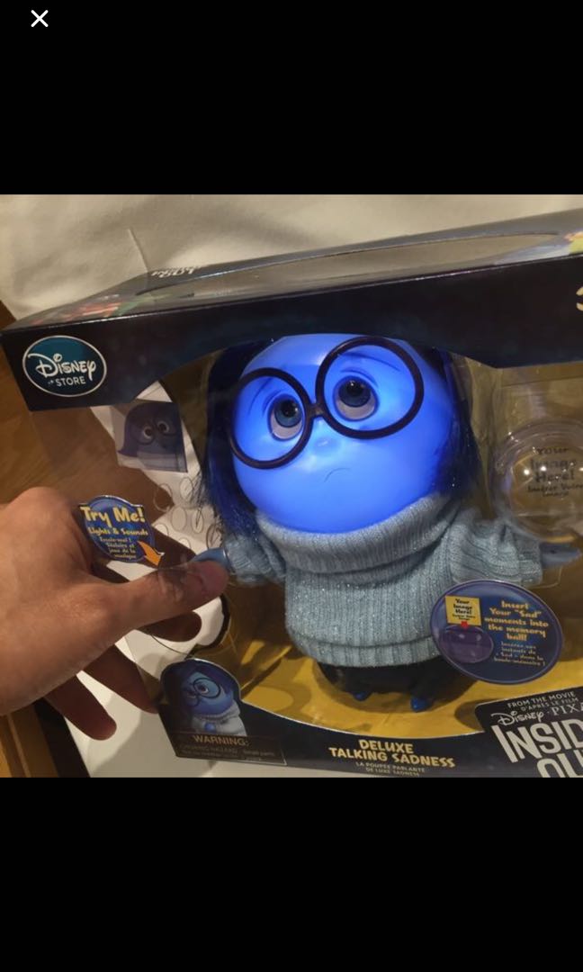 Pixar inside out sadness cartoon toy, Hobbies & Toys, Toys & Games on ...
