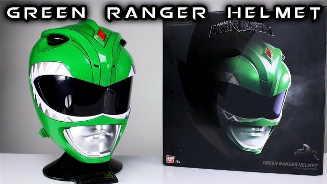 Power rangers 1:1 wearable green ranger helmet, Hobbies & Toys, Toys ...
