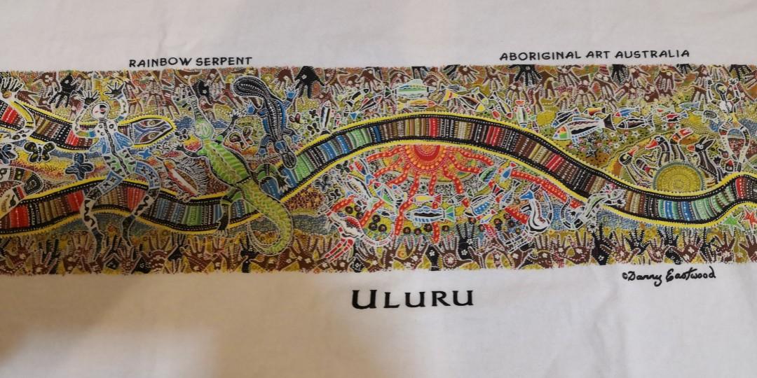 RAINBOW SERPENT Uluru Aboriginal Art Australian Tshirt, Men's Fashion ...