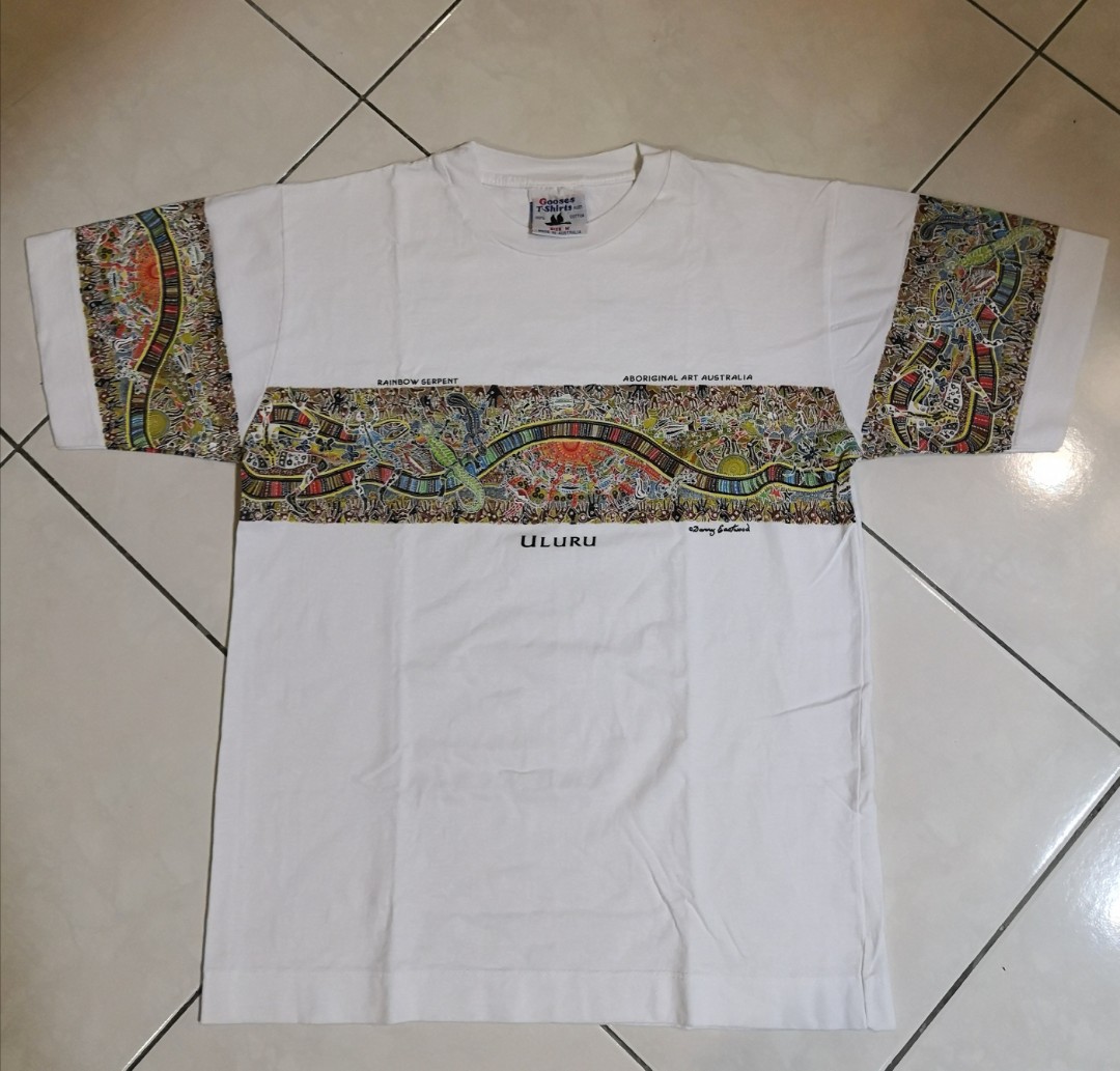 RAINBOW SERPENT Uluru Aboriginal Art Australian Tshirt, Men's Fashion ...