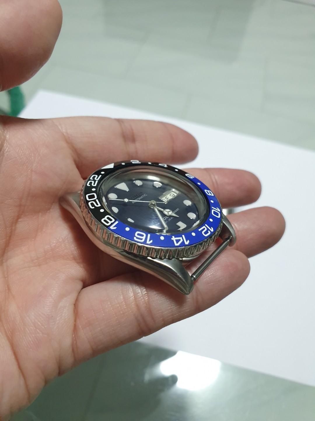 Seiko skx031 modified (rolex gmt batman mod), Luxury, Watches on Carousell