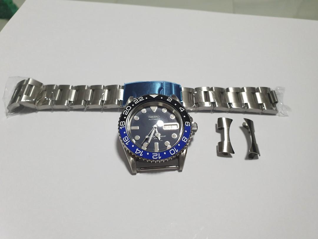 Seiko skx031 modified (rolex gmt batman mod), Luxury, Watches on Carousell