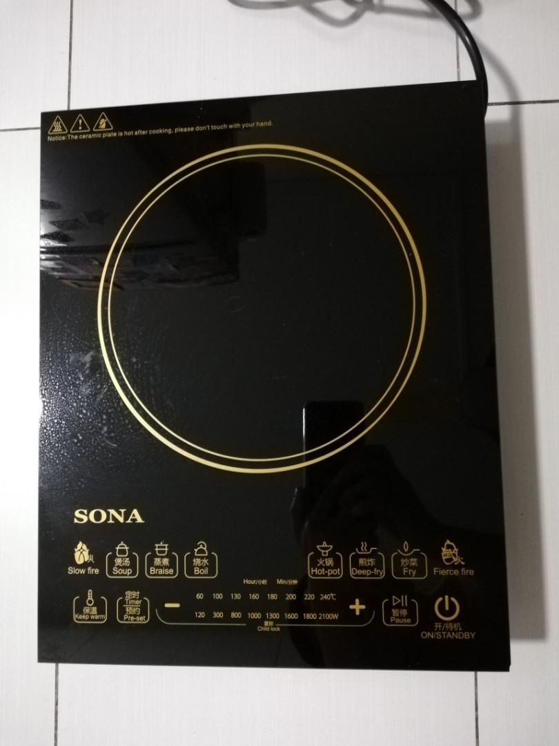 Sona Ceramic Induction Cooker, TV & Home Appliances, Kitchen Appliances ...