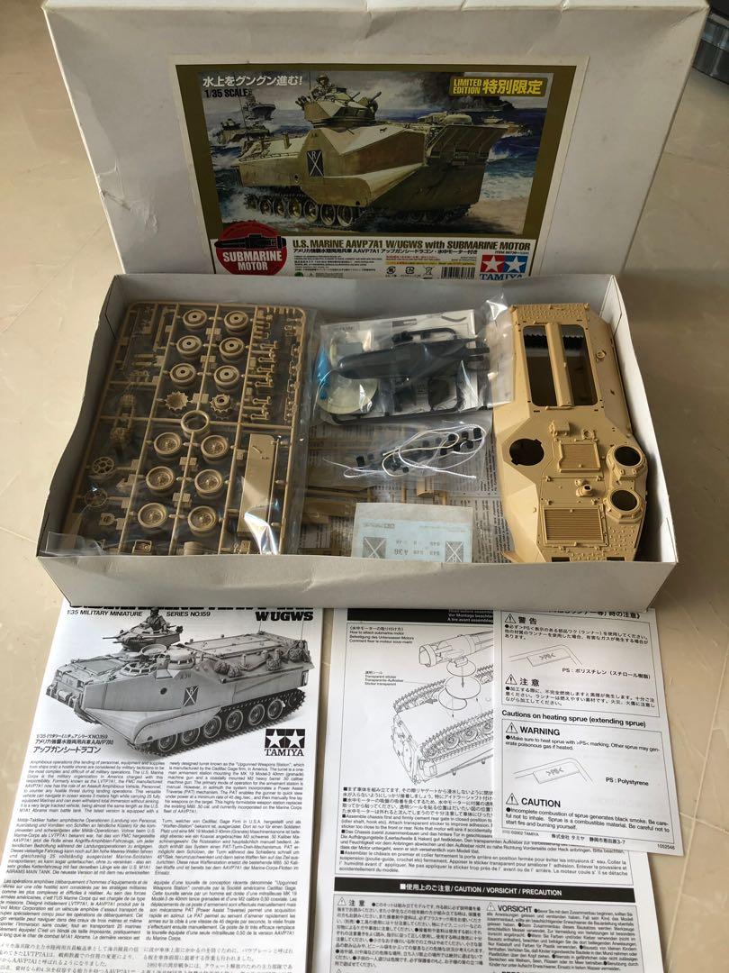 Tamiya 89736 1/35 US Aavp7a1 W/sub Motor Model Kit, Limited Collection ...