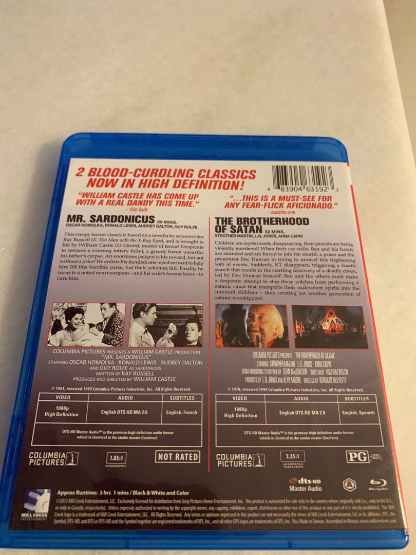 2 Movies Double Feature Blu Ray Collection, Hobbies & Toys, Music ...