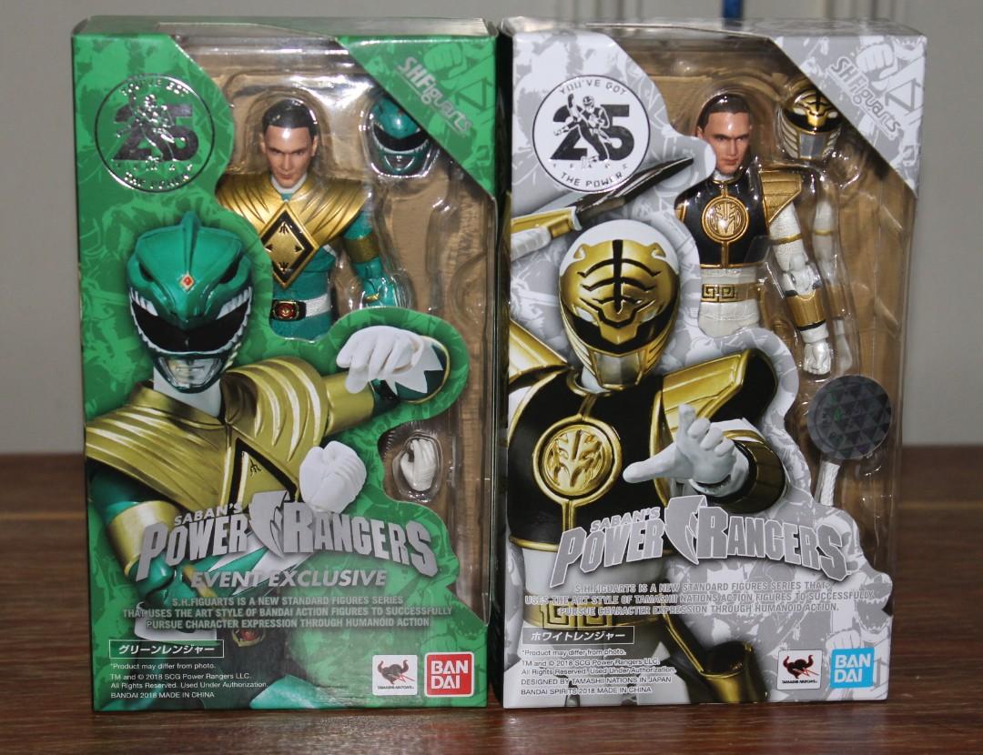 Power rangers White & Green Ranger Bandai SHF Figuarts not Hot Toys ...