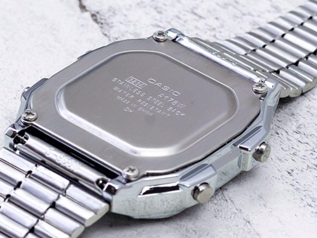 Casio A178 Vintage Silver Illuminator Watch A178Wa-1ADF Brand New, Men's Fashion, Watches ...