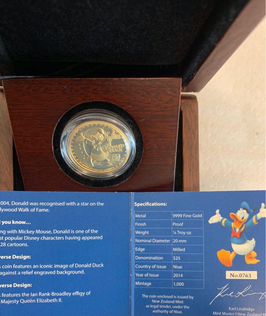 Disney Limited edition 1/4 Oz Gold Coin Set - Mickey & Friends, Hobbies ...