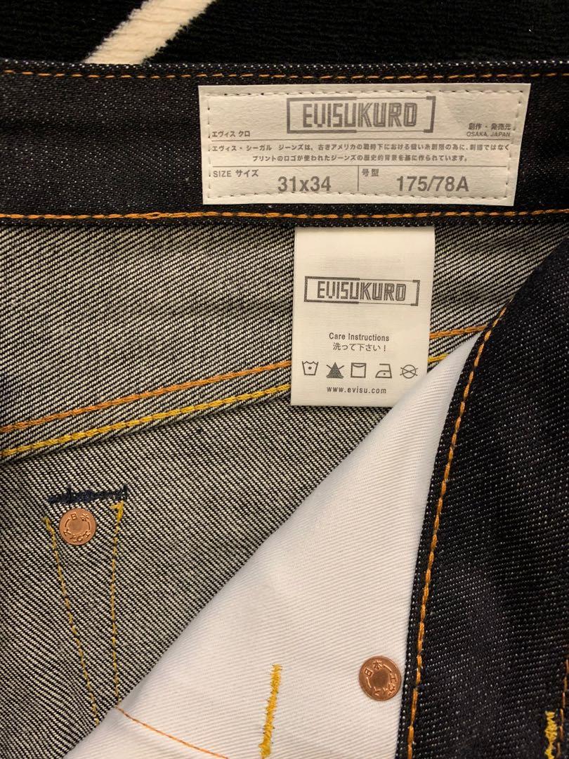 Evisu Kuro Long Jean - Men, Men's Fashion, Bottoms, Jeans on Carousell