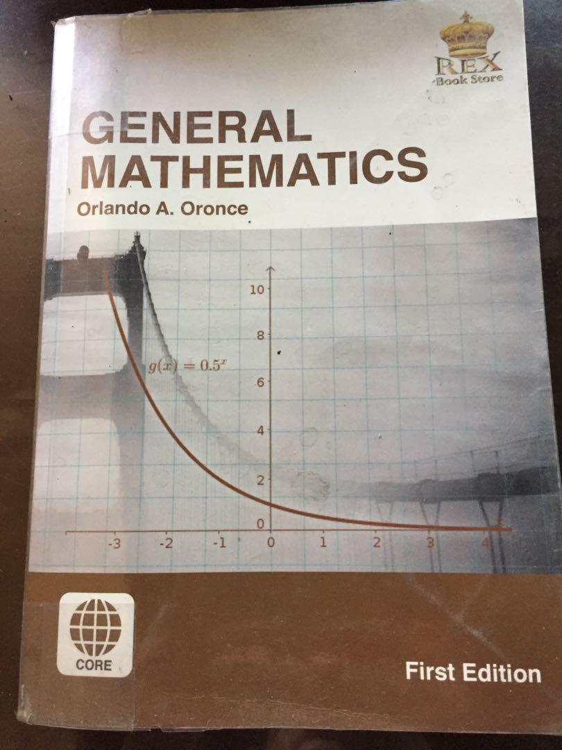GENERAL MATH SENIOR HIGH SCHOOL REX BOOKS ORONCE, Hobbies & Toys, Books ...