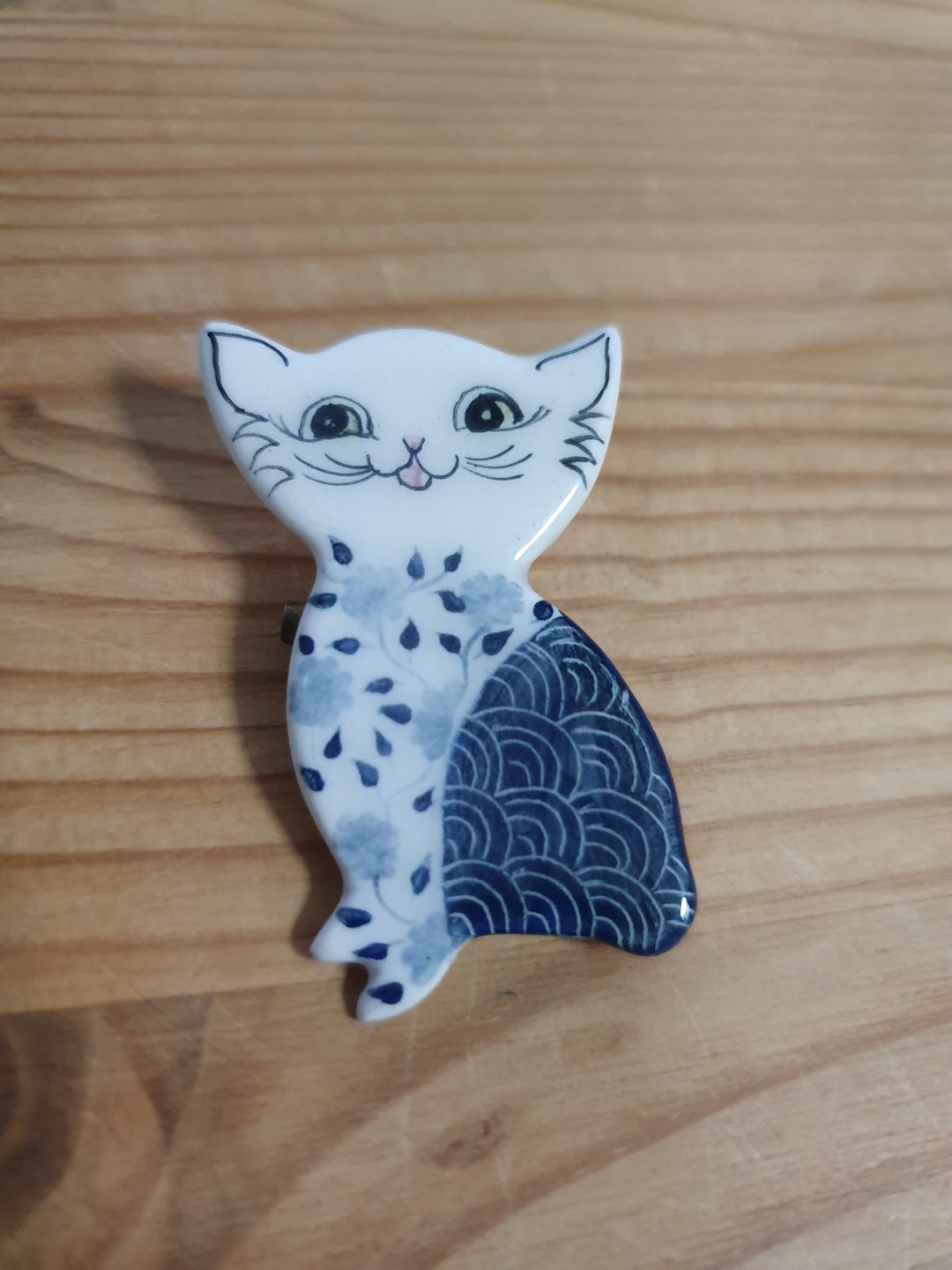 Hand painted ceramic pin, Hobbies & Toys, Stationery & Craft, Handmade ...