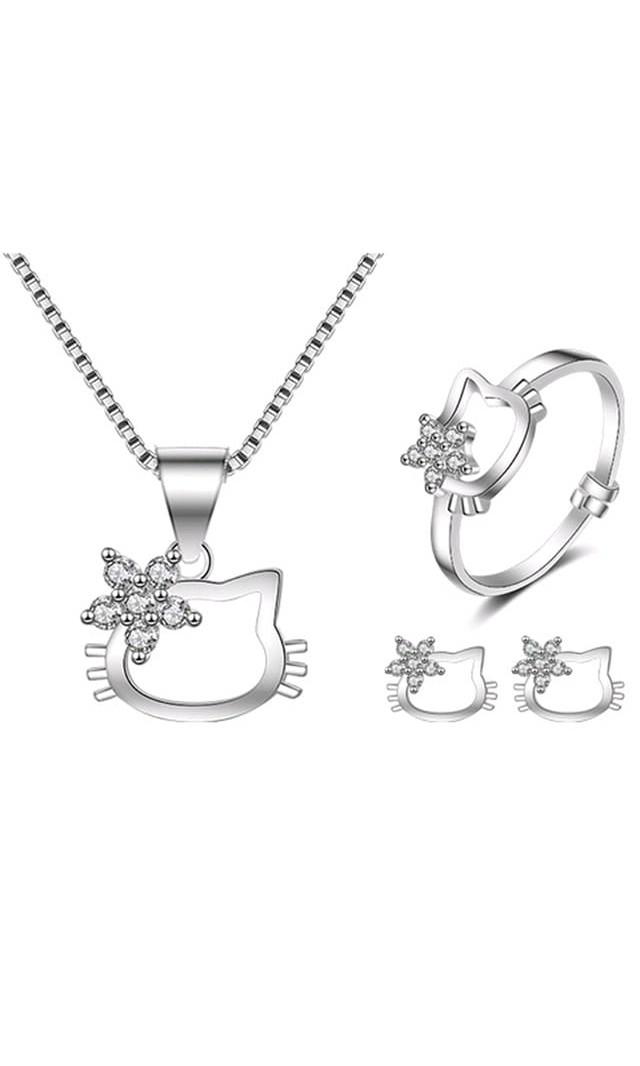 hello kitty silver set authentic 925, Women's Fashion, Jewelry ...