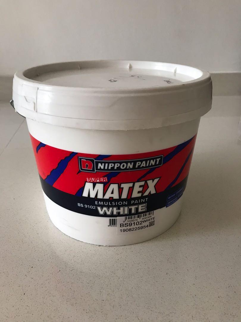 New Nippon Matex White Emulsion Paint 7L 9102, Furniture & Home Living ...