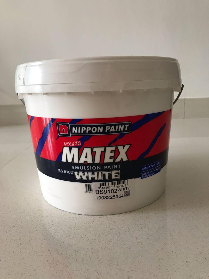 New Nippon Matex White Emulsion Paint 7L 9102, Furniture & Home Living ...