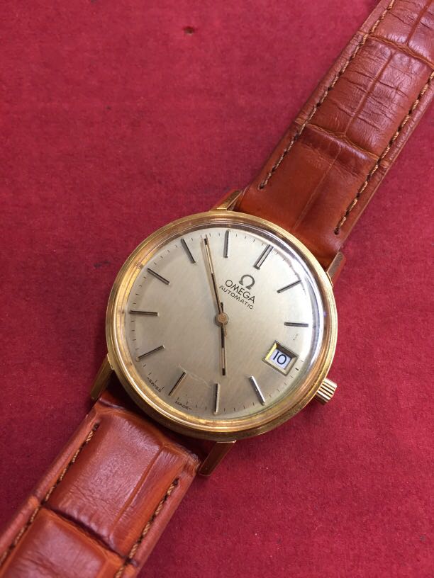 Omega Automatic Date Champagne Dial, Luxury, Watches on Carousell