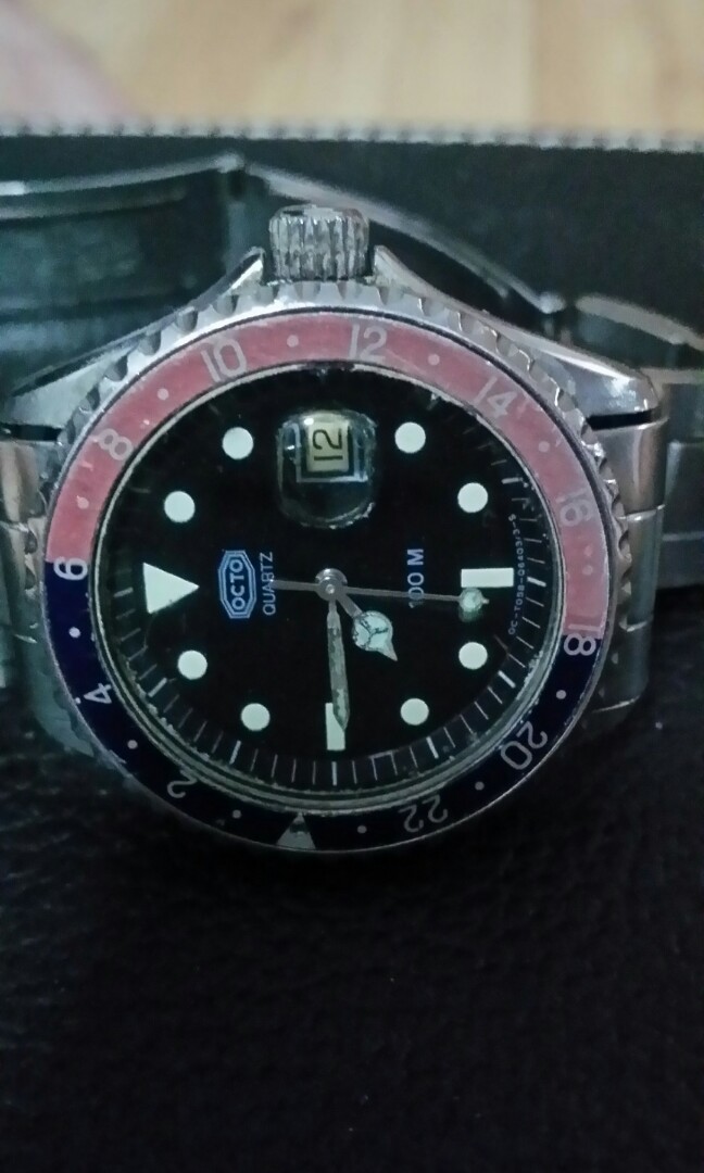 Rare Lady size Octo Pepsi Diver Quatz, Women's Fashion, Watches on ...