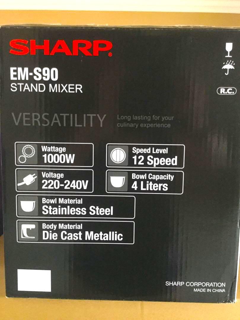 SHARP Stand Mixer EM-S90(12, TV & Home Appliances, Kitchen Appliances ...