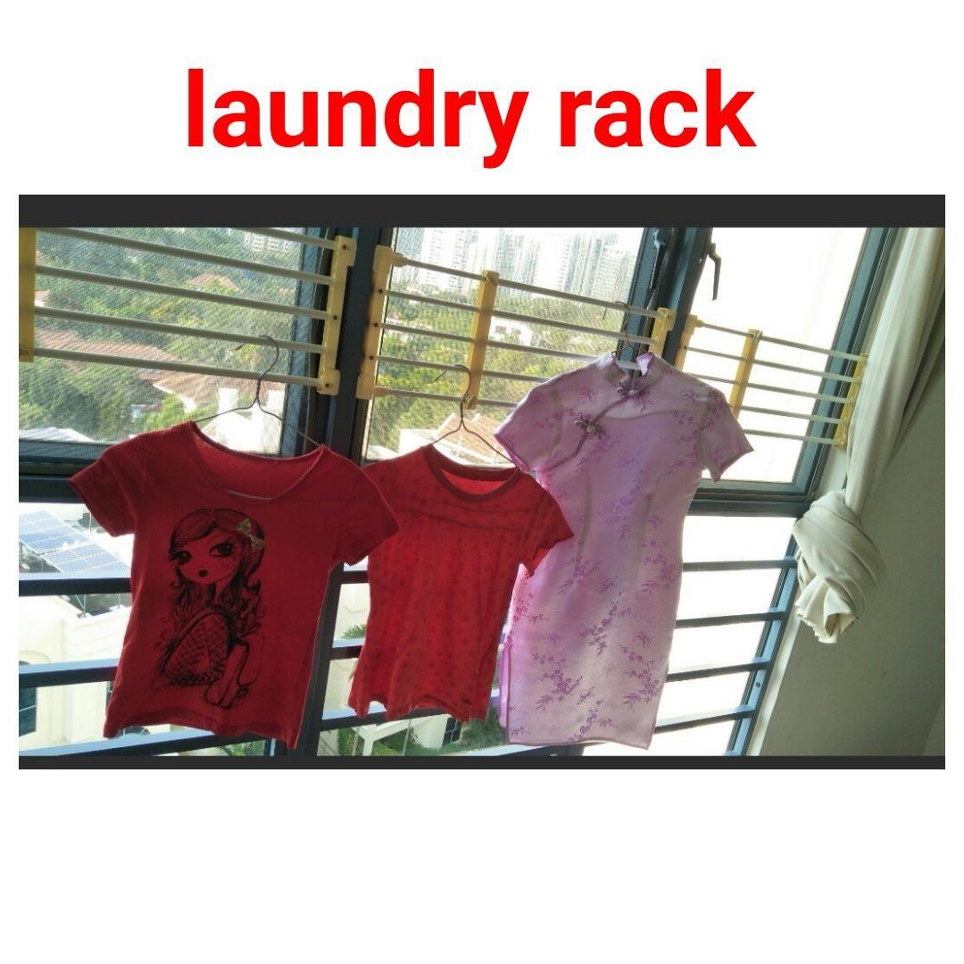 Shelf extension rod wardrobe divider laundry window grill, Furniture ...