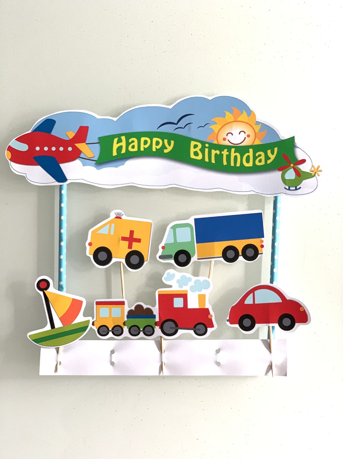 Transportation Theme Cake Topper, Food & Drinks, Homemade Bakes on ...