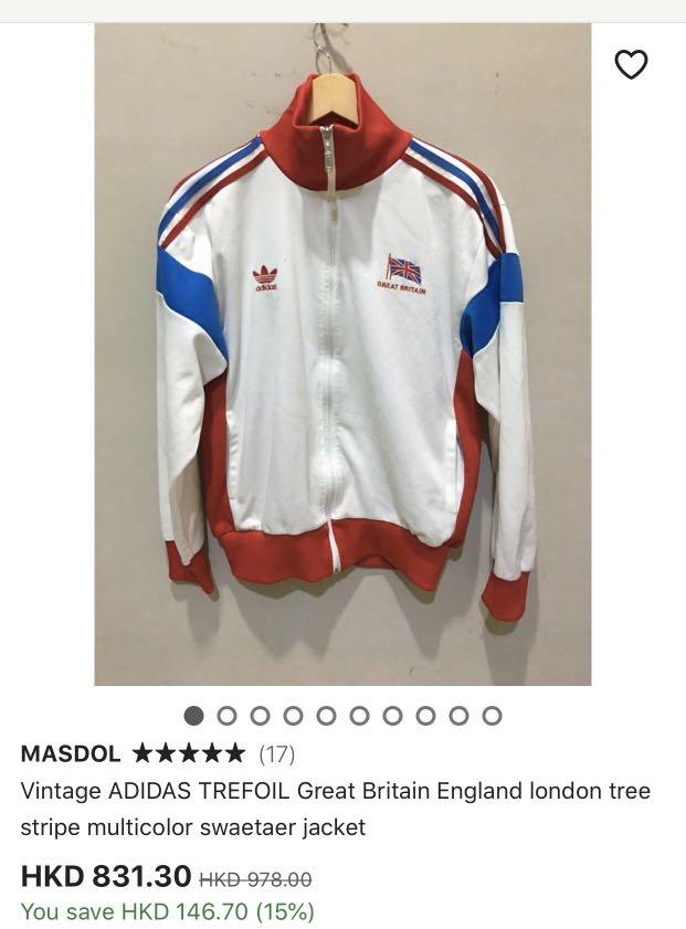 Vintage ADIDAS TREFOIL Great Britain Jacket, Men's Fashion, Coats ...