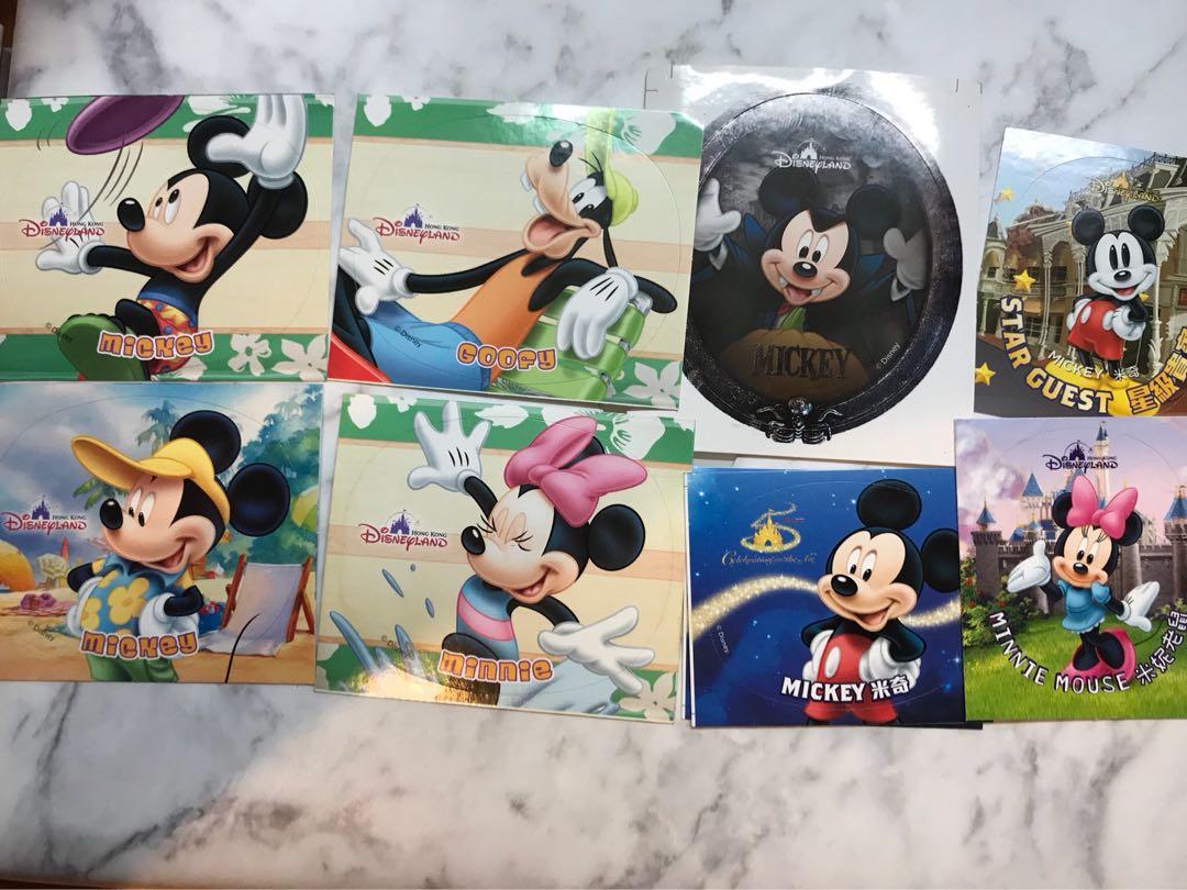香港迪士尼貼紙 舊款 mickey minnie pluto piglet sulley daisy nemo jessie princess ...