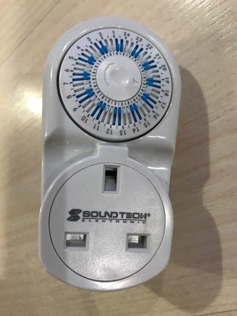 Analog 3 Pin Timer Plug, TV & Home Appliances, Electrical, Adaptors ...