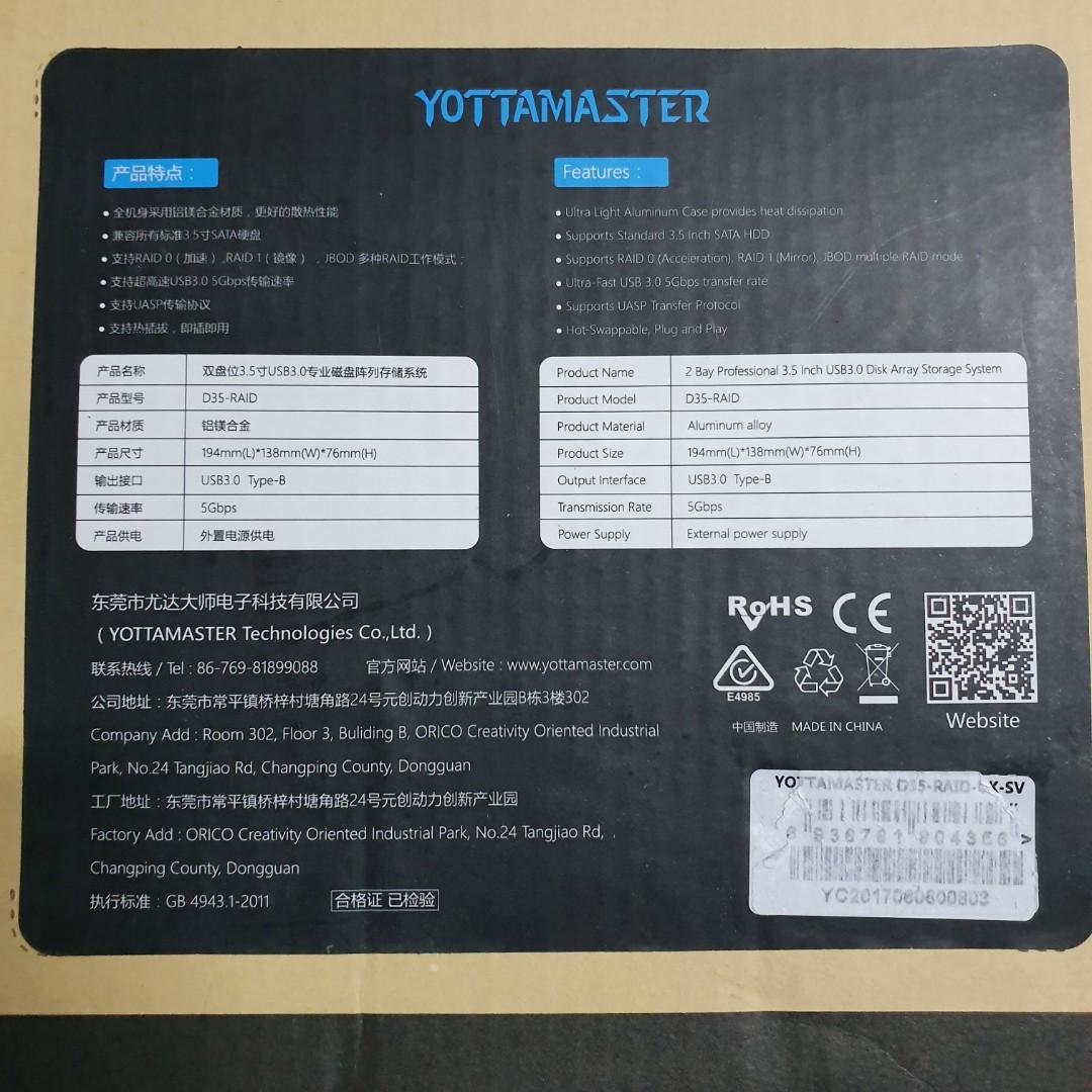 YOTTAMASTER Y-Deskstop D35-RAID Professional Disk Array Storage System ...