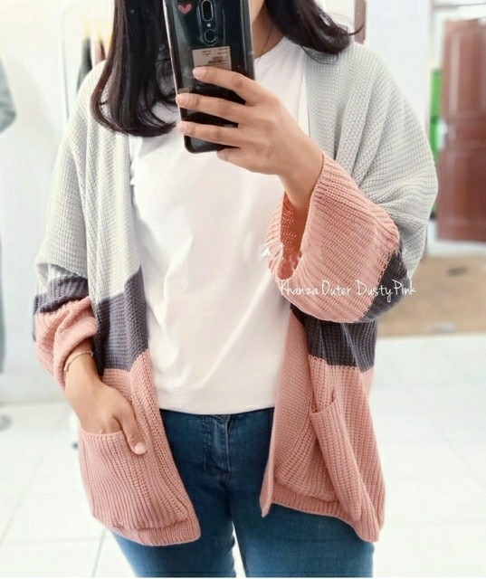 Cardi oversize pastel, Fesyen Wanita, Pakaian Wanita, Baju Luaran di Carousell