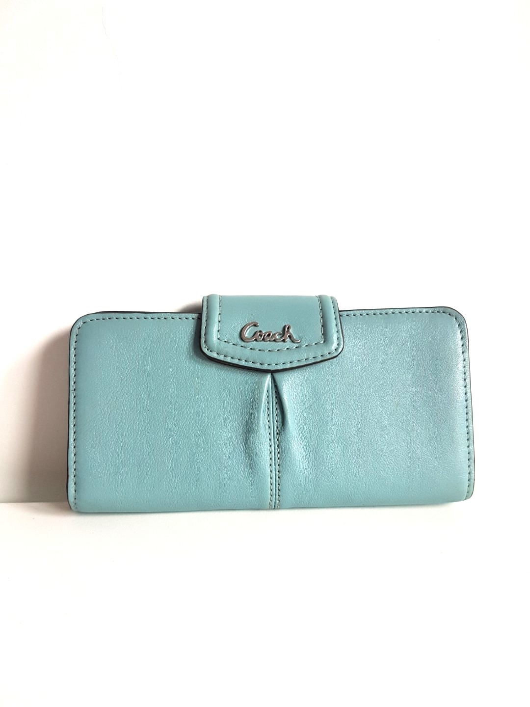 Coach Wallet Robin's Egg blue, Luxury, Bags & Wallets on Carousell
