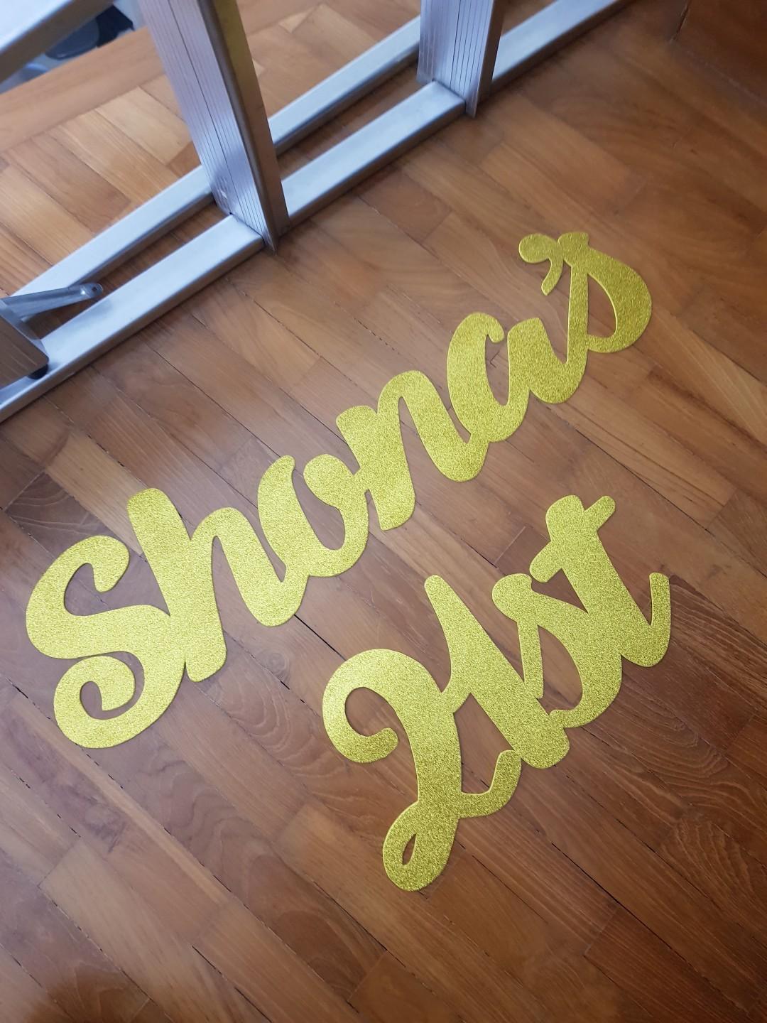 Customised Calligraphy name cutout, Hobbies & Toys, Stationery & Craft ...