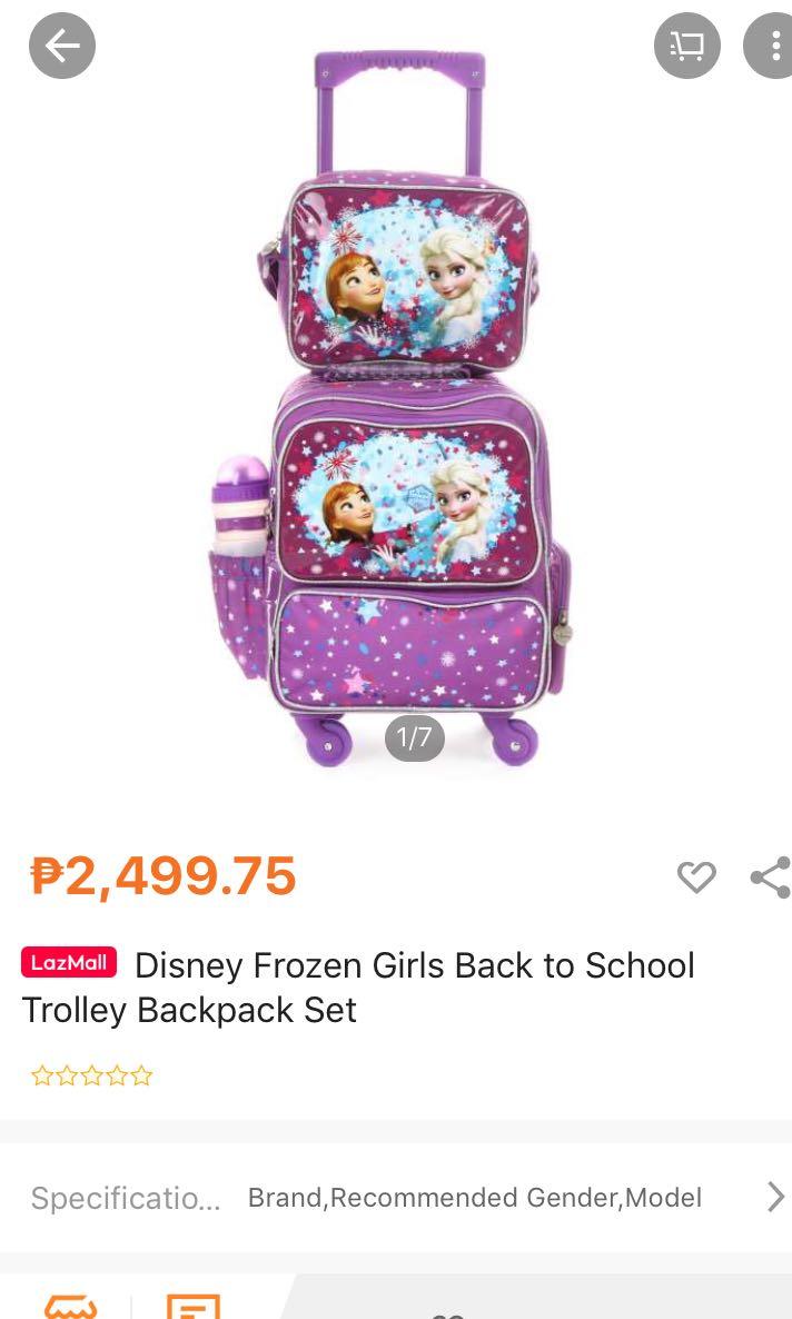 Disney Frozen Girl Stroller Backpack Bag, Babies & Kids, Going Out ...