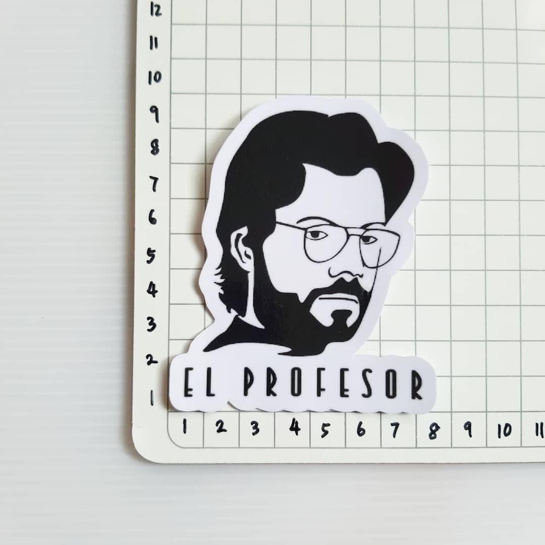 EL PROFESOR (Money Heist series) vinyl sticker, Design & Craft, Art ...