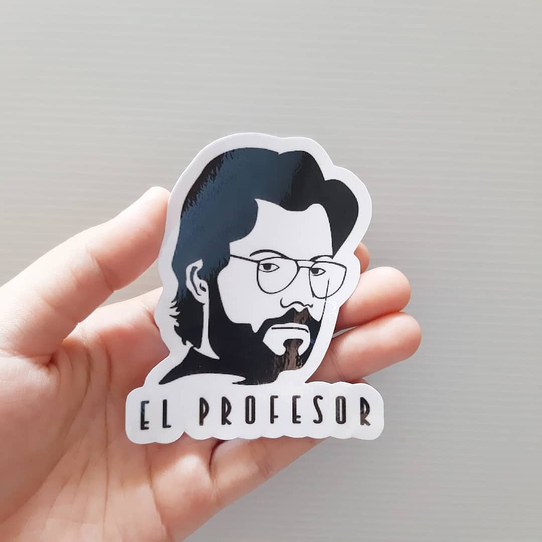 EL PROFESOR (Money Heist series) vinyl sticker, Design & Craft, Art ...