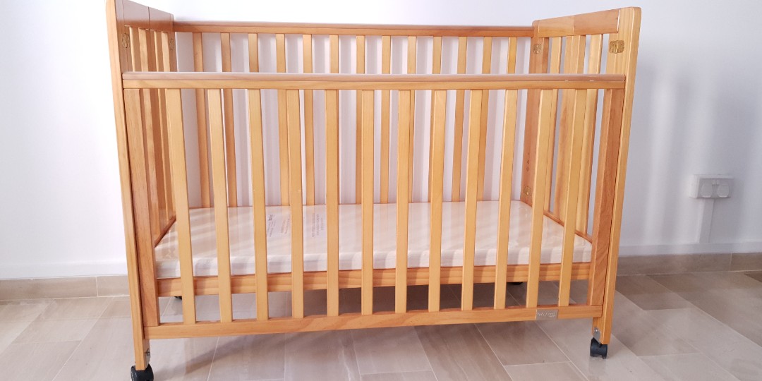 Fold and Go timber Cot, Babies & Kids, Baby Nursery & Kids Furniture ...
