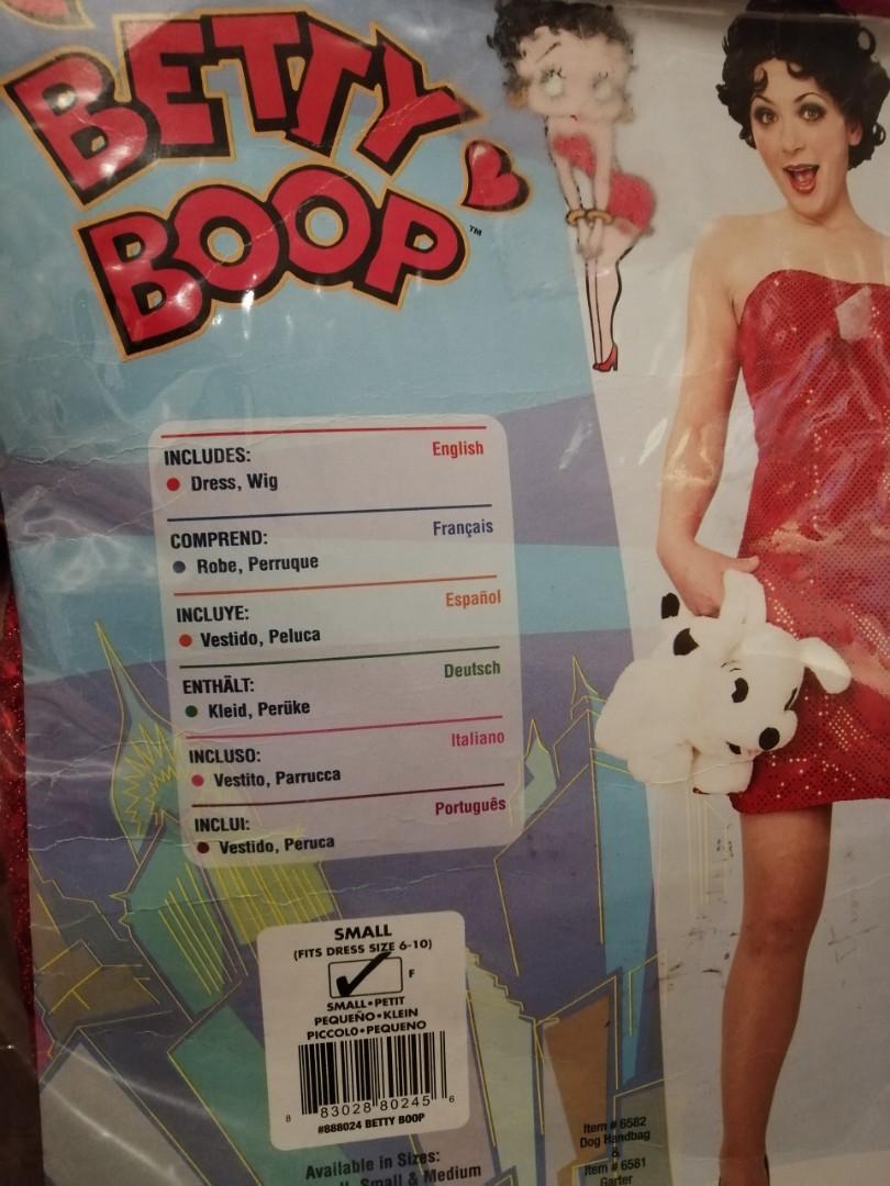 Betty Boop Costume with Wig & Garter, Women's Fashion, Maternity wear ...