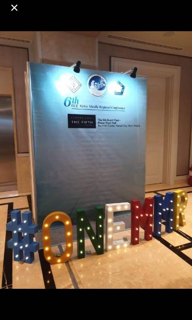 Letter Standee with LED light, Furniture & Home Living, Home Decor ...