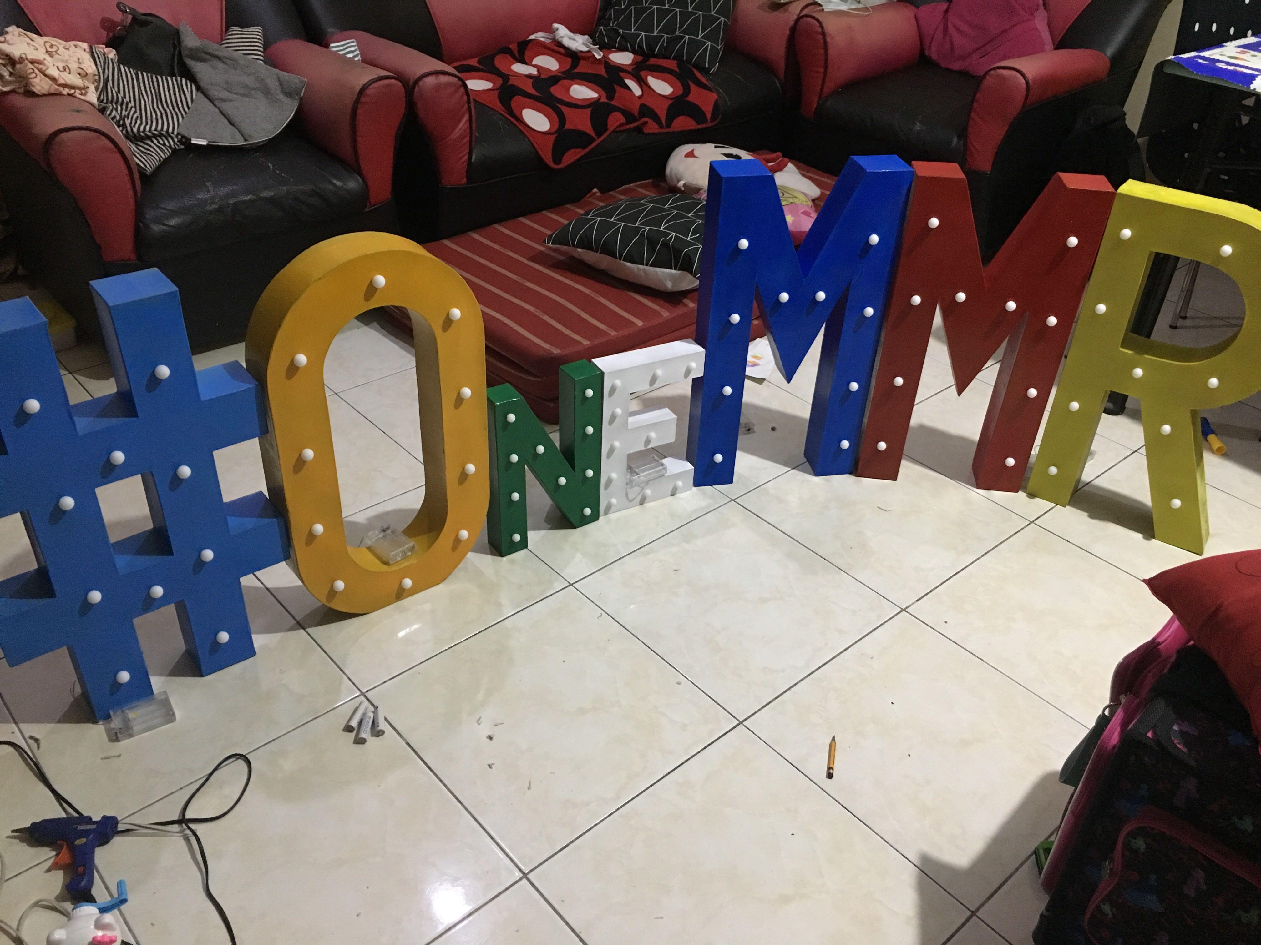 Letter Standee with LED light, Furniture & Home Living, Home Decor ...