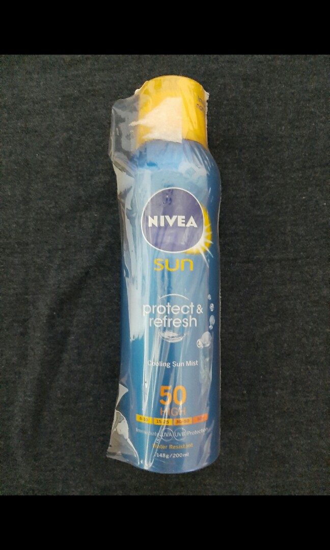 NIVEA SUN PROTECT AND REFRESH SPRAY SPF 50, Beauty & Personal Care ...
