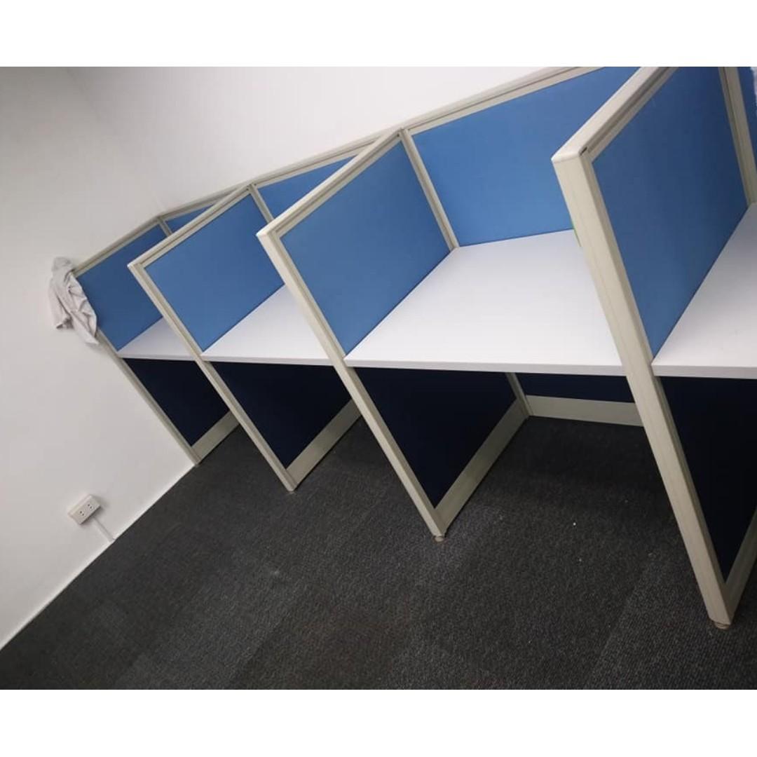 Office Partition Blue Color ( Fabric ) Custom, Furniture & Home Living ...