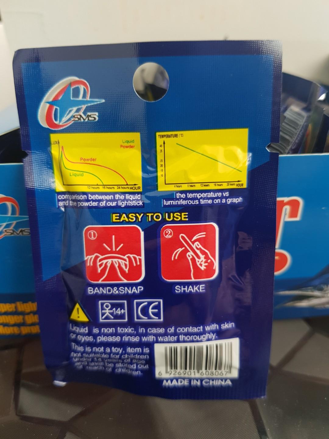 SMS Powder Fishing Lights 4.5 x 39mm BRAND (49 packs of 2 each) 98 ...