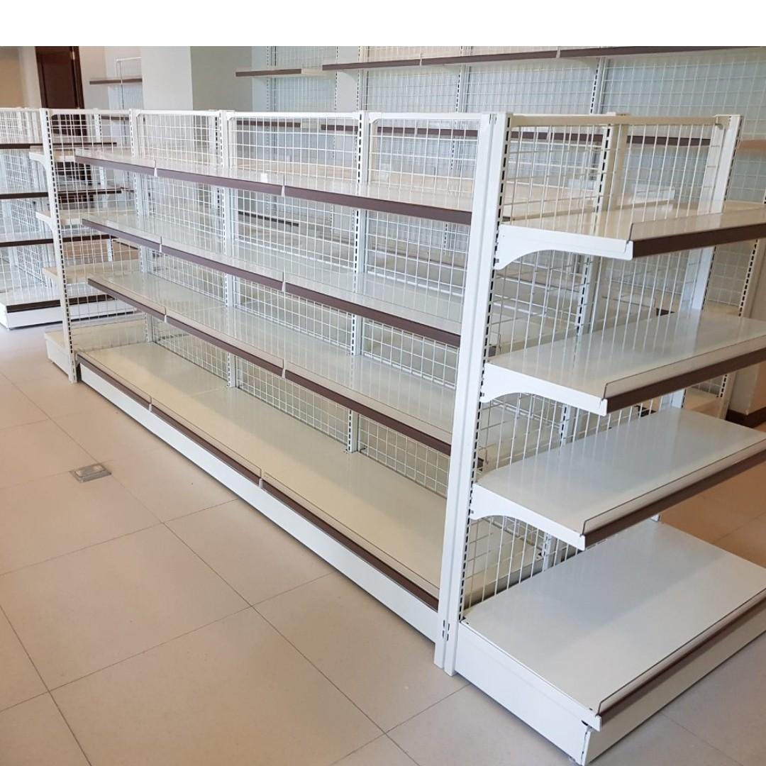 Steel Gondola Shelve Rack - Mesh and Pad Type, Furniture & Home Living ...