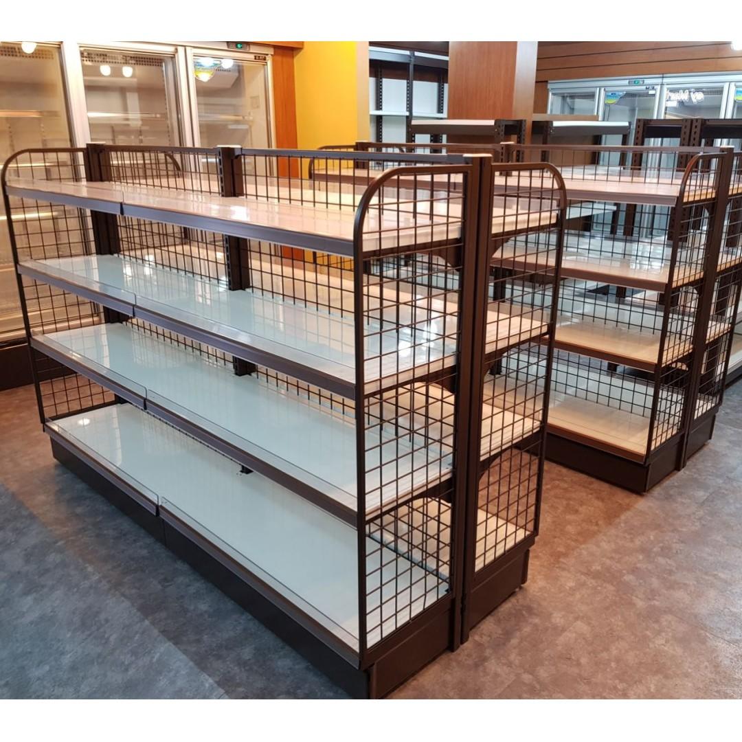 Steel Gondola Shelve Rack - Mesh and Pad Type, Furniture & Home Living ...