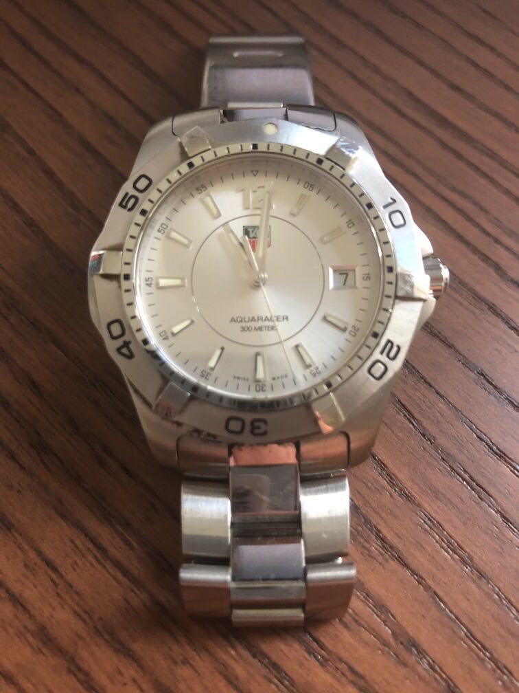 Tag Heuer Men Silver AquaRacer 300 Meters, Mobile Phones & Gadgets ...