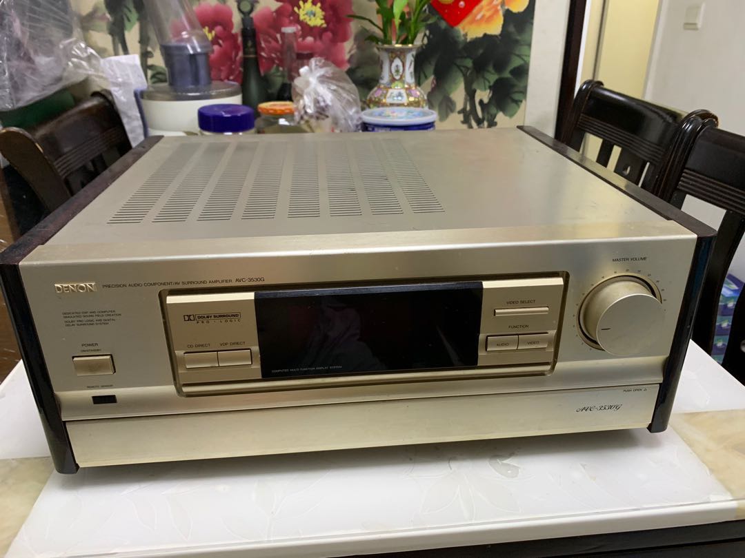 DENON AVC-3530G 天龍旗艦式純擴音機 (金色夾木) 日本原廠製造 220V電壓, 音響器材, 可攜式音響設備 - Carousell